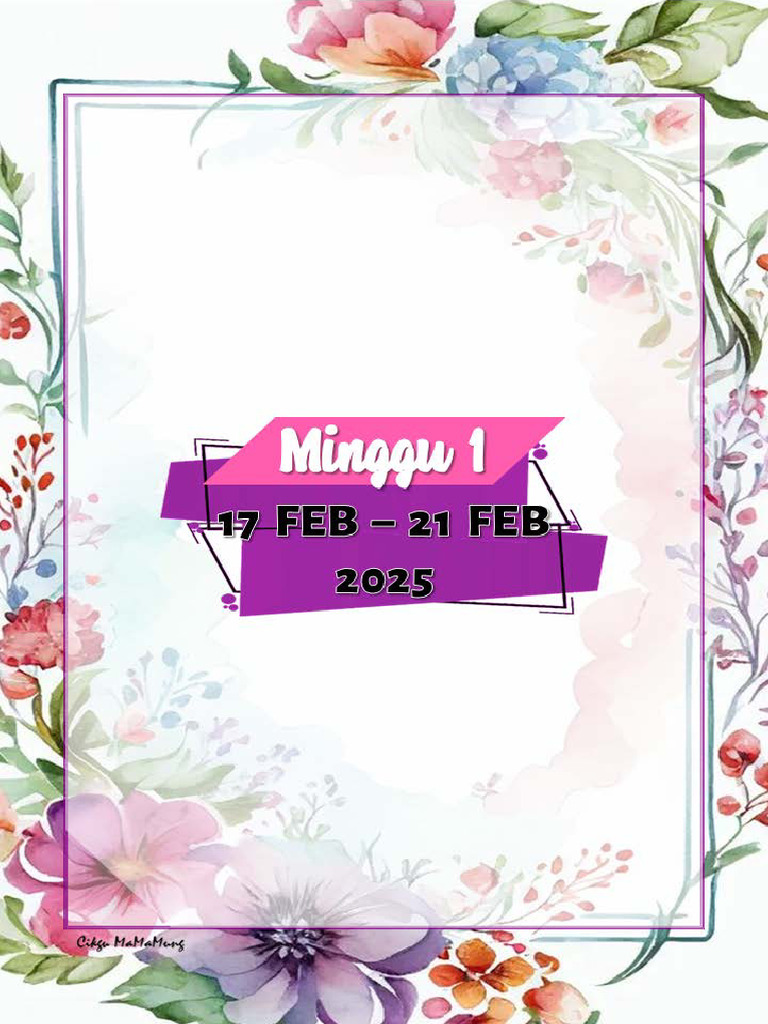 Divider Mingguan B Purple | PDF