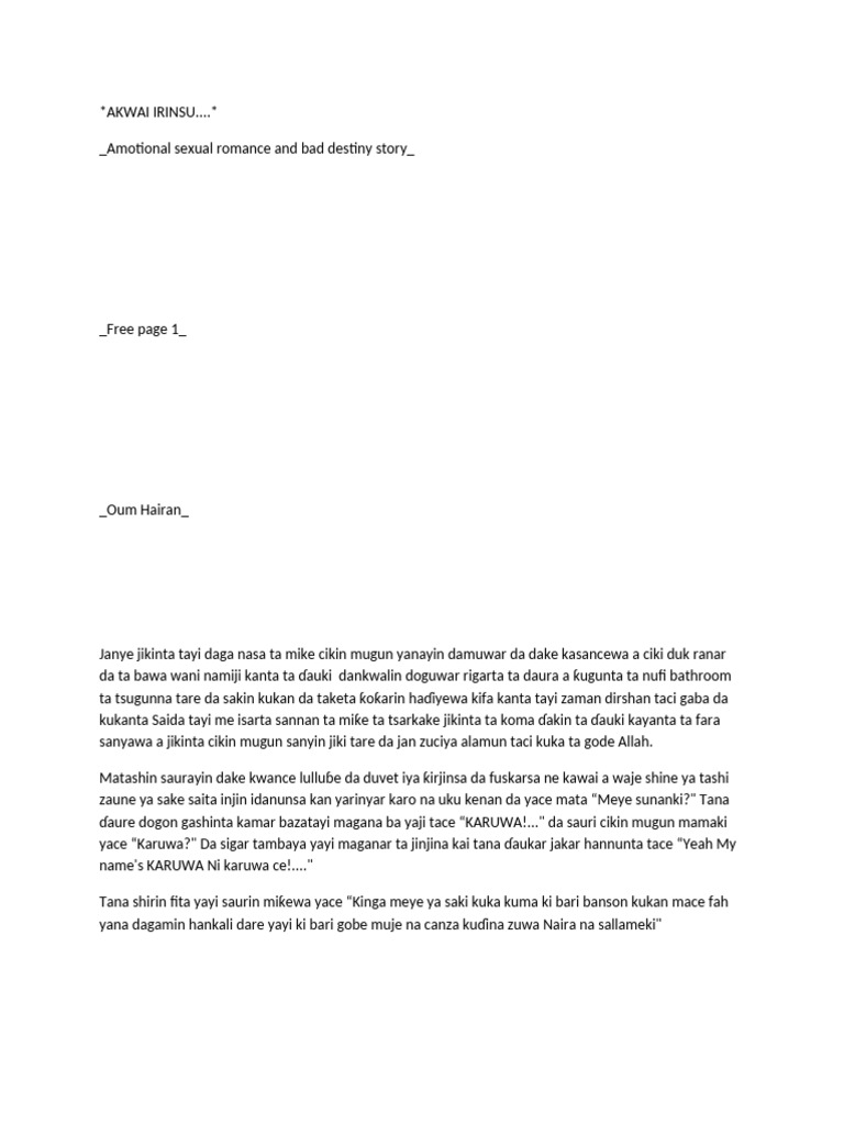 Akwai Irinsu by Oum Hairan | PDF