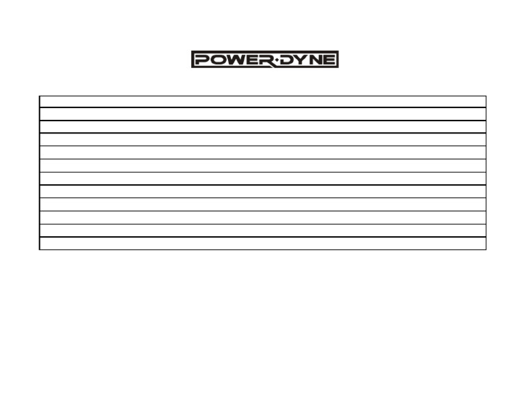 PowerDyne ReactorPro Plate Chart | PDF | Land Vehicles | Motor Vehicle