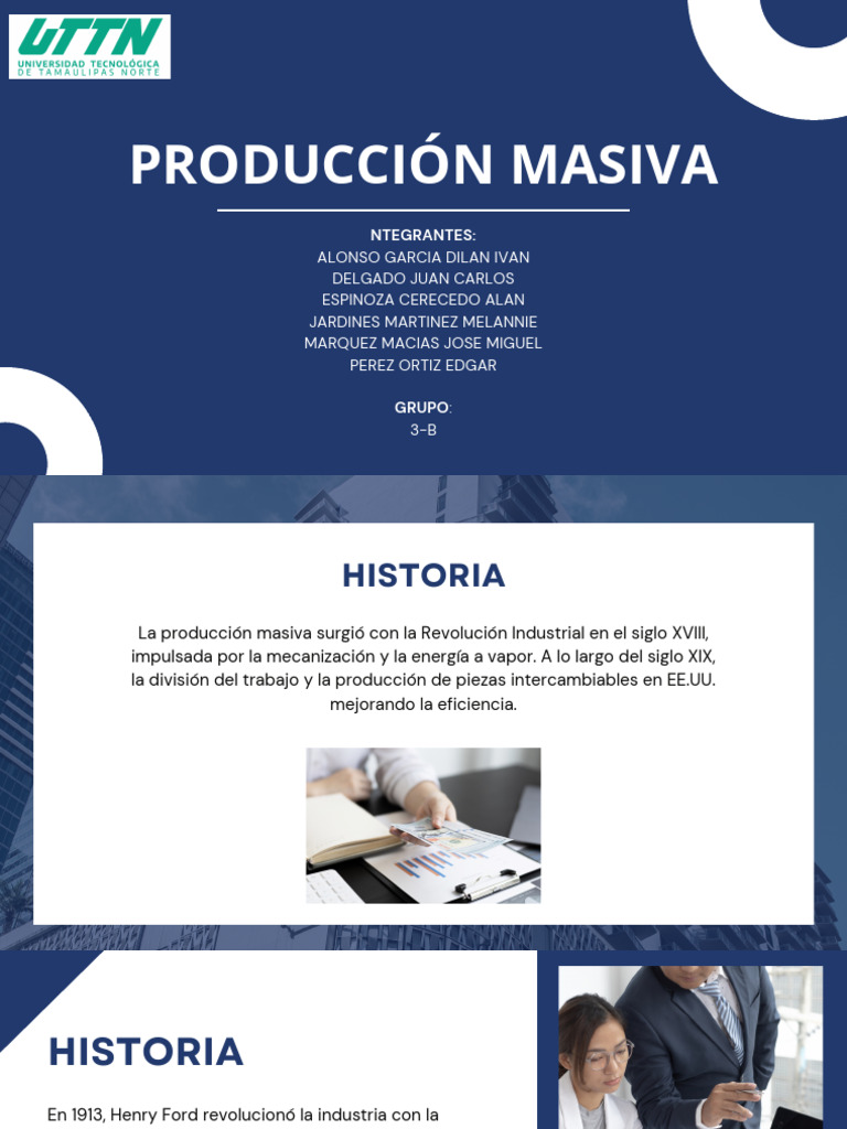 Producción Masiva | PDF | Ingeniería | Sector secundario de la economía