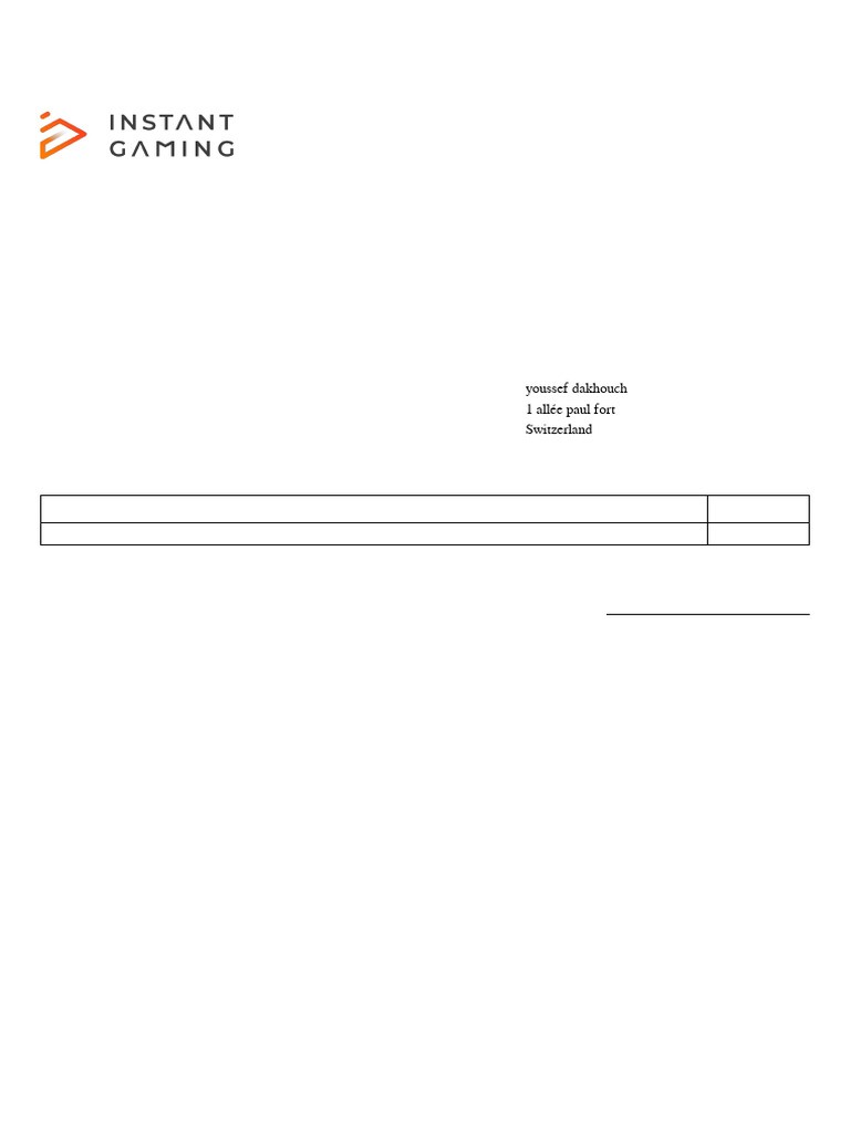 Facture Sparking Zero | PDF