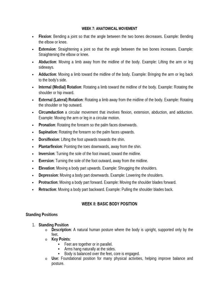 PATHFIT1-WK7-11 | PDF | Anatomical Terms Of Motion | Musculoskeletal System