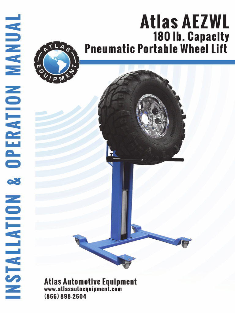Atlas AEZWL Pneumatic Wheel Lift | PDF | Elevator | Valve
