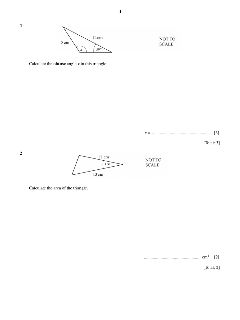 Geometry Problem Set | PDF | Triangle | Area