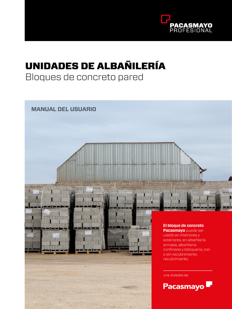 Manual Unidades de Albañilería | PDF | Hormigón | Albañilería