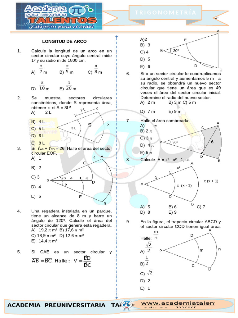 Trigonometría Semestral | PDF | Geometría triangular | Medida Geométrica