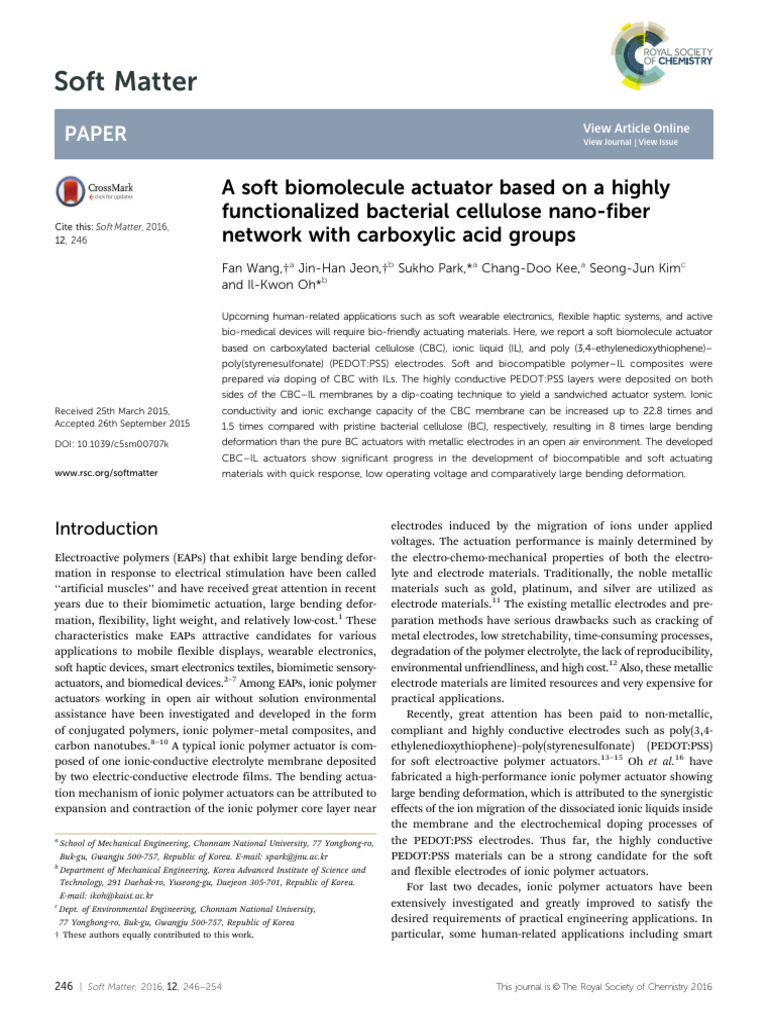 A Soft Biomolecule Actuator Based On A Highly Functionalized Bacterial ...