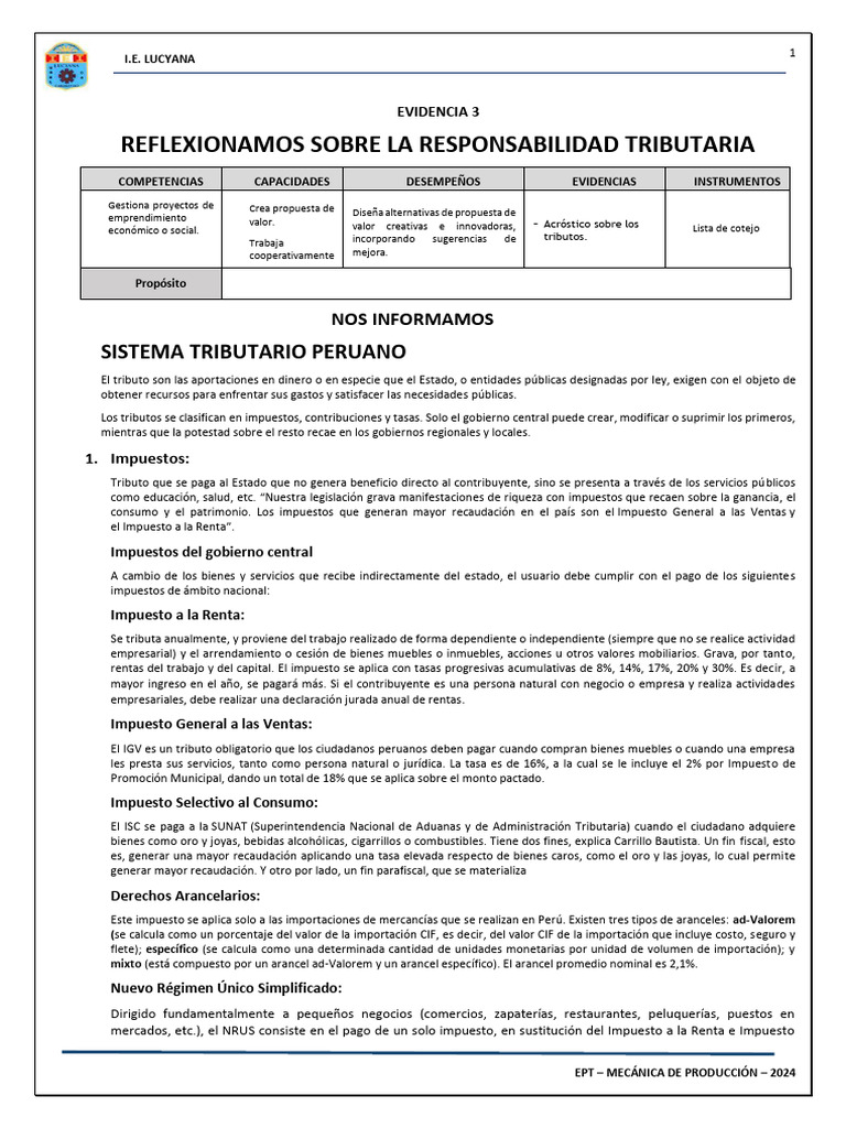 EVIDENCIA 3 S31 Completado | PDF | Impuestos | Arancel