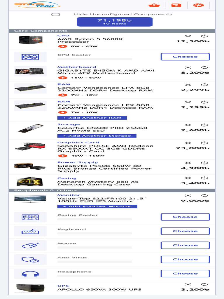 PC Builder - Build Your Own Computer - Star Tech | PDF | Computer ...