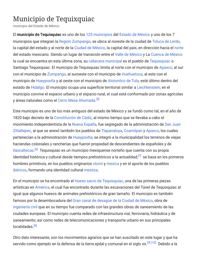 Municipio de Tequixquiac | PDF | México