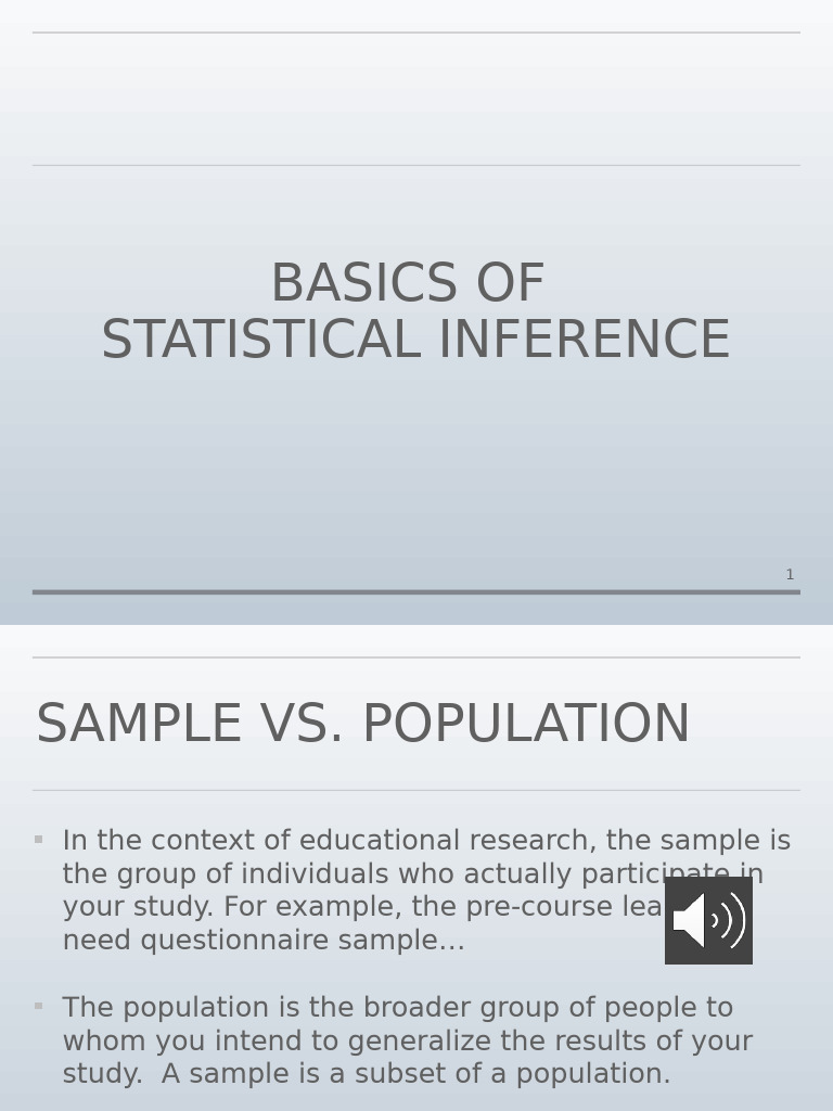 Statistical Inference Basics Explained | PDF | Type I And Type Ii Errors | Statistical ...