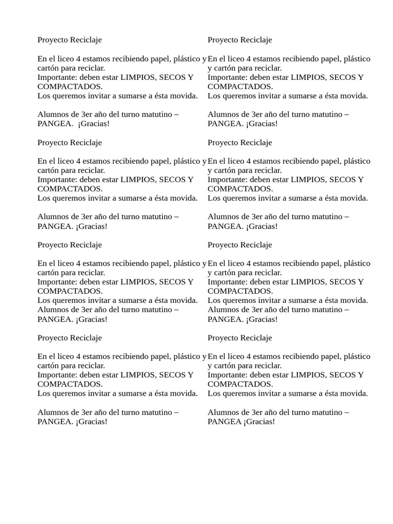 Reciclar | PDF | Cartón | Reciclaje