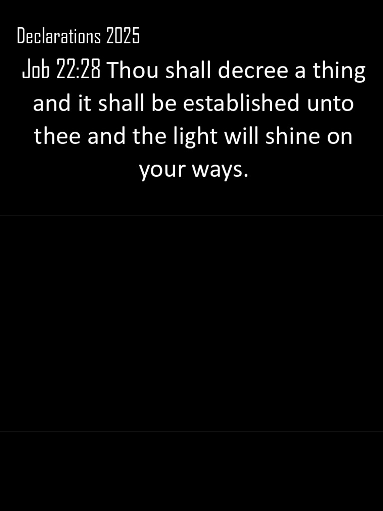Declarations for 2025 Success | PDF | Jesus | Religious Belief And Doctrine