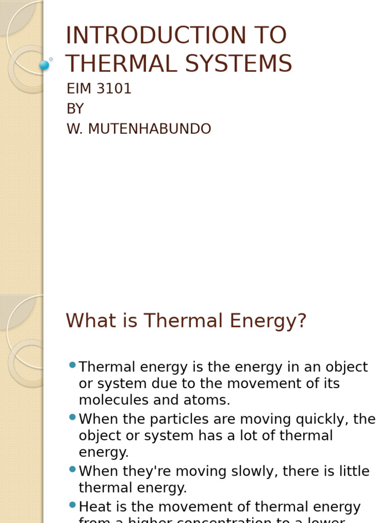 Understanding Thermal Energy Basics | PDF | Heat | Temperature