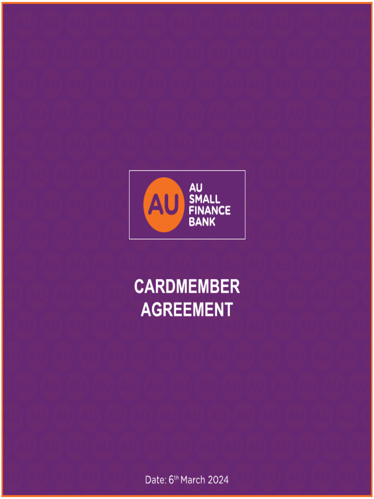 Credit Card Member Agreement | PDF | Credit Card | Debit Card