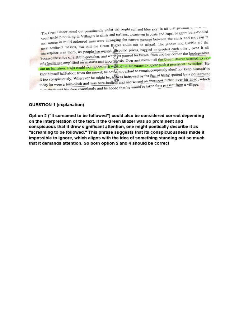 English Question 1 | PDF