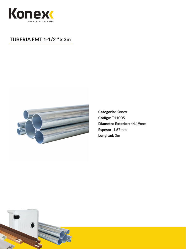 TUBERIA EMT 1-1 - 2 '' X 3m | PDF