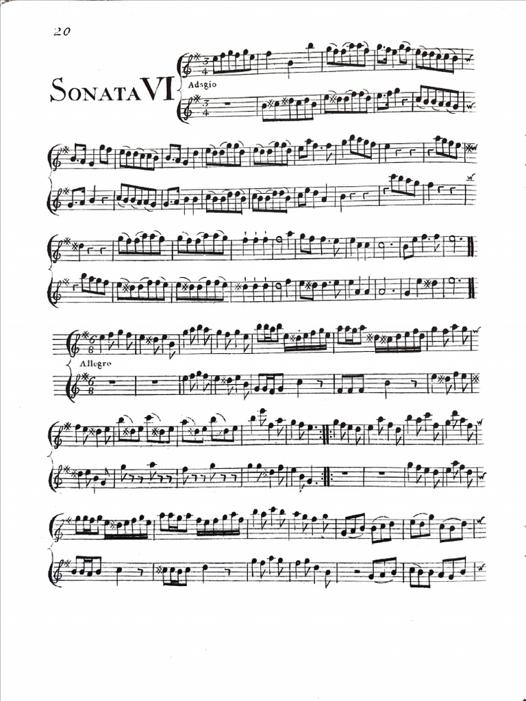 Six Sonatas Duets Quantz | PDF