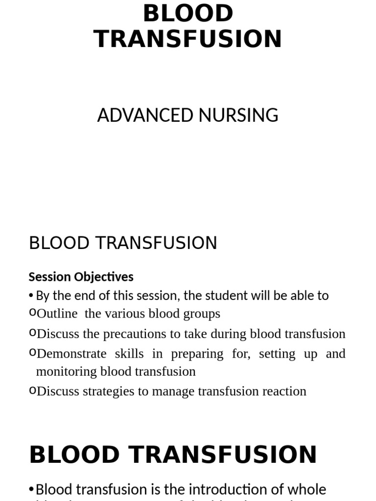 Blood Transfusion | PDF | Blood Transfusion | Blood Type