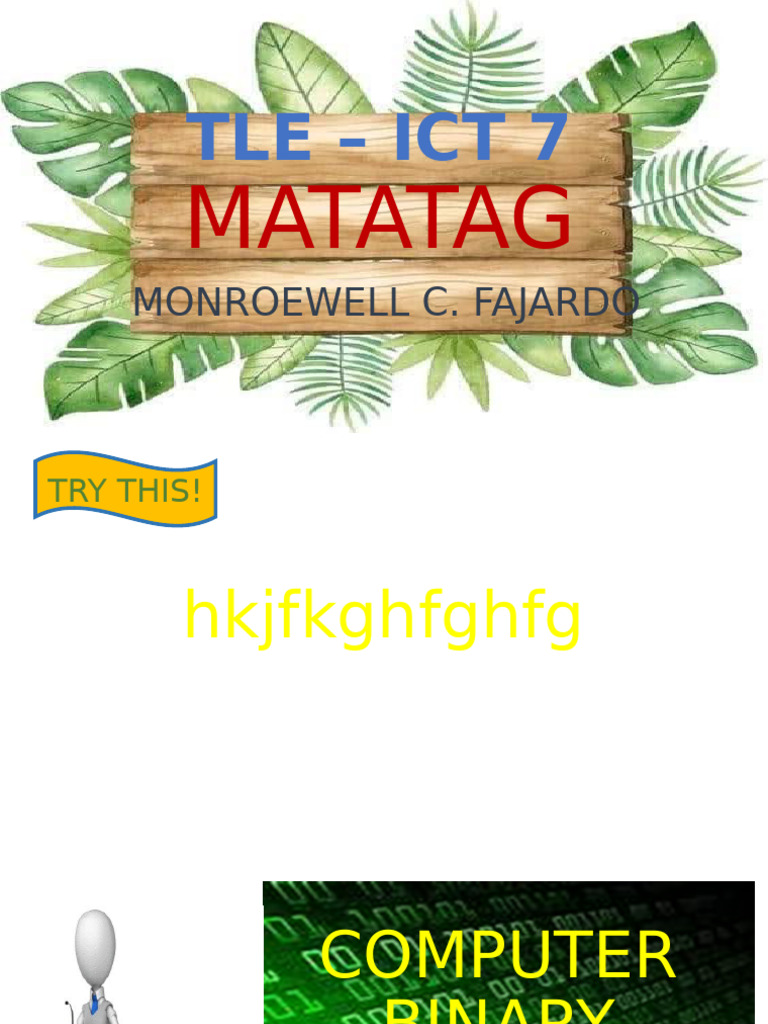 Tle - Ict 7 | PDF
