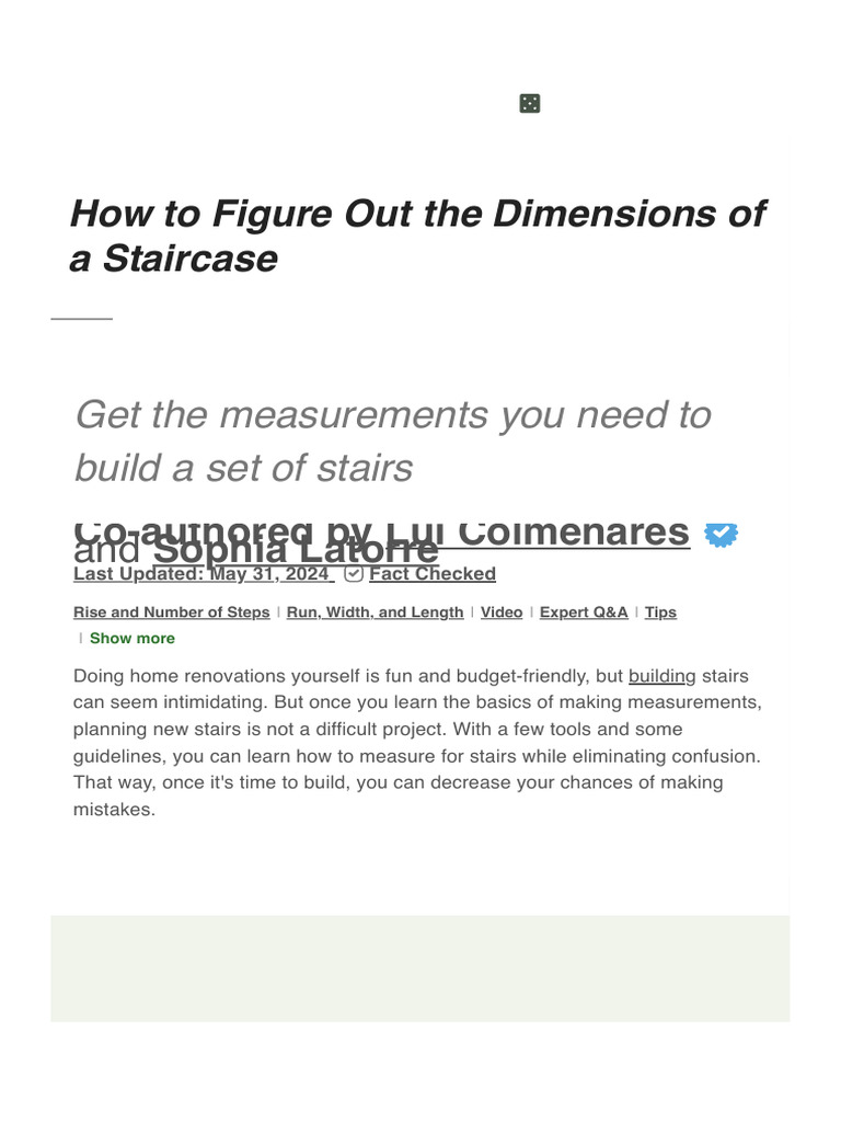 How To Measure For Stairs - Rise, Run, and Number of Steps | PDF | Stairs