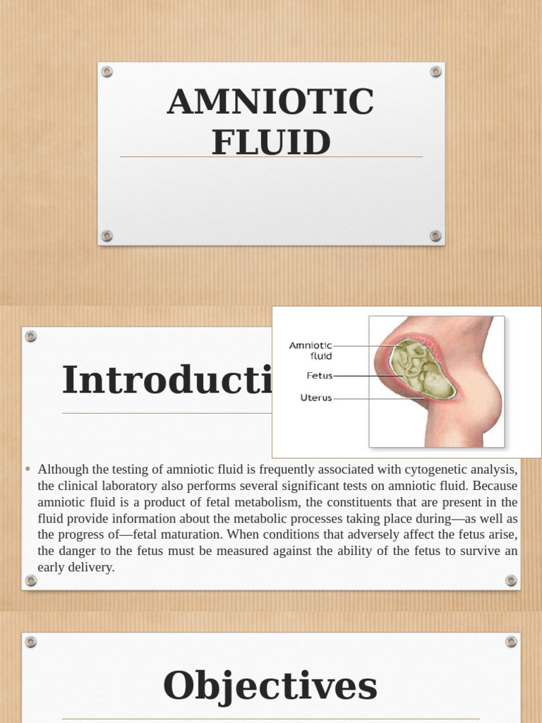 Module 13 Amniotic Fluid | PDF | Fetus | Medical Specialties
