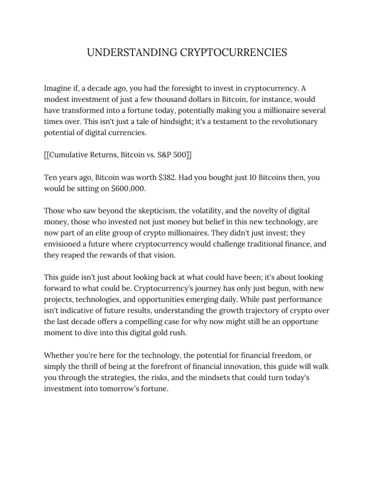 Crypto Investment Guide 2024 | PDF | Cryptocurrency | Exchange Traded Fund