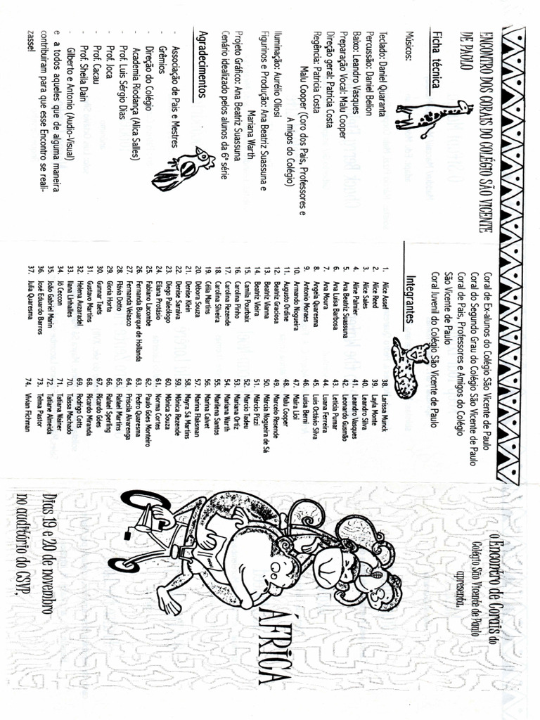 1999 África Programa Completo | PDF