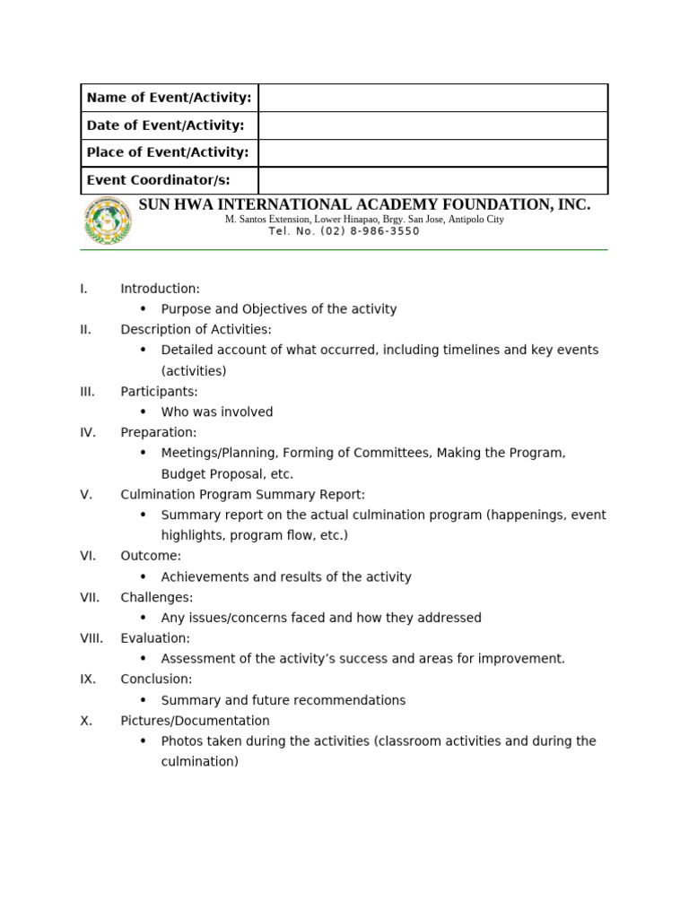 Narrative Report Format | PDF
