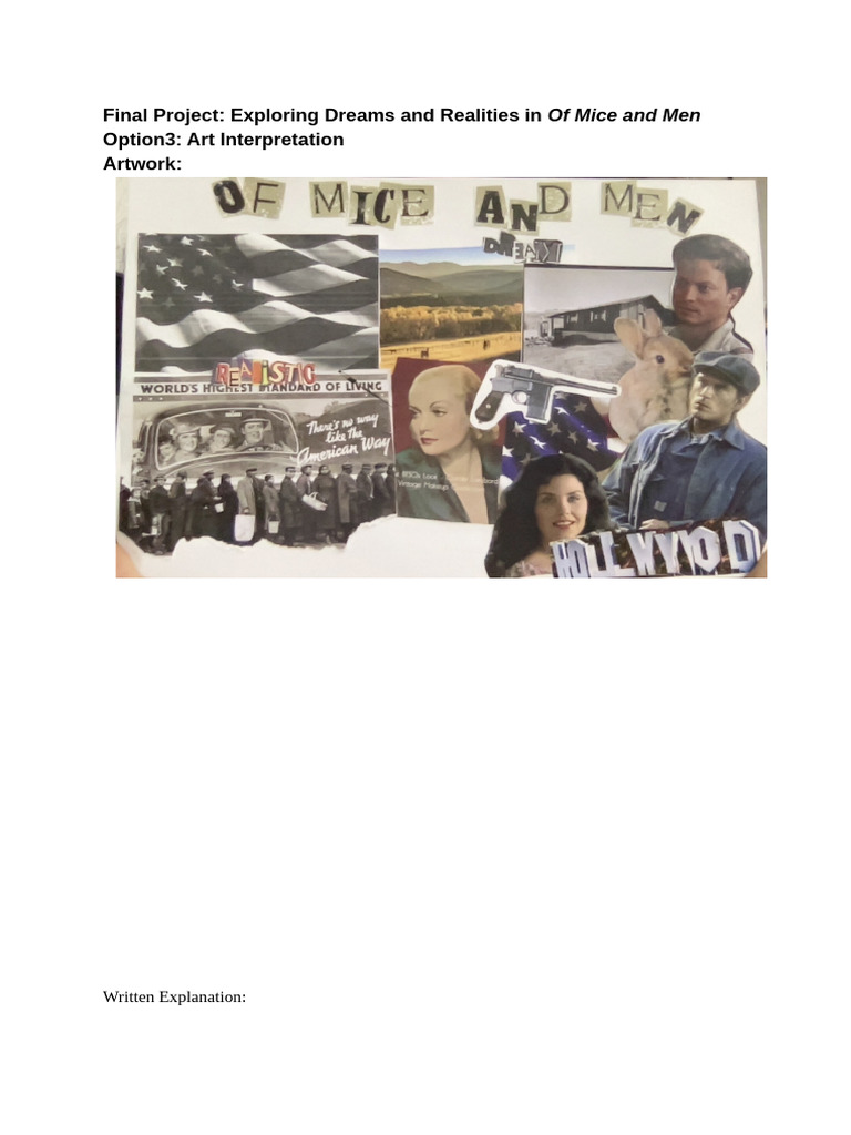 Of Mice and Men Art Interpretation | PDF