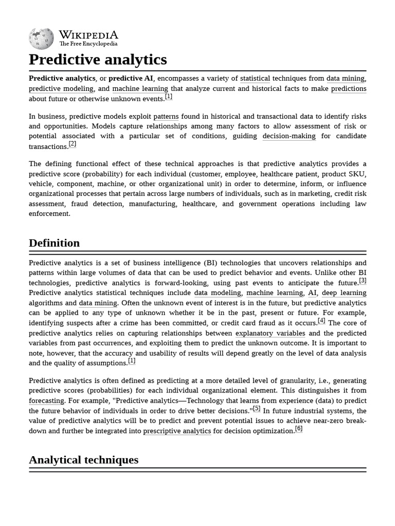 Predictive Analytics | PDF | Predictive Analytics | Regression Analysis