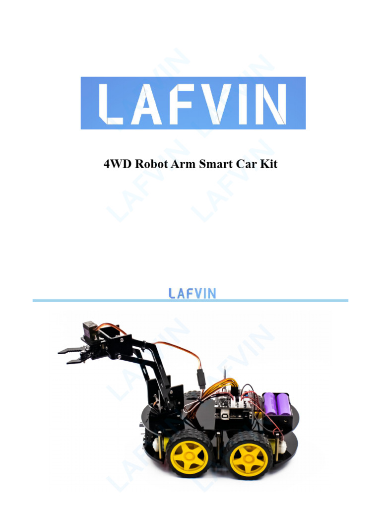 LAFVIN 4WD Robot Arm Smart Car | PDF | Remote Control | Arduino