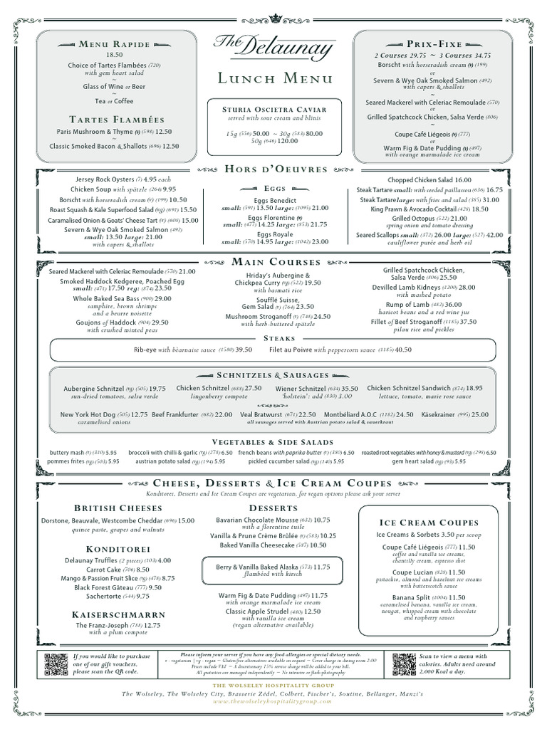 Delaunay Lunch OCT-2024 Kcals | PDF | Salad | Hot Dog