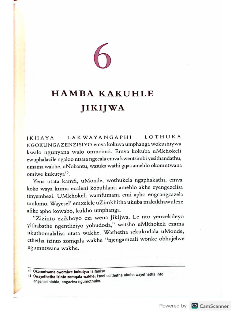 Isahluko 6 Hamba Kakuhle Jikijwa | PDF