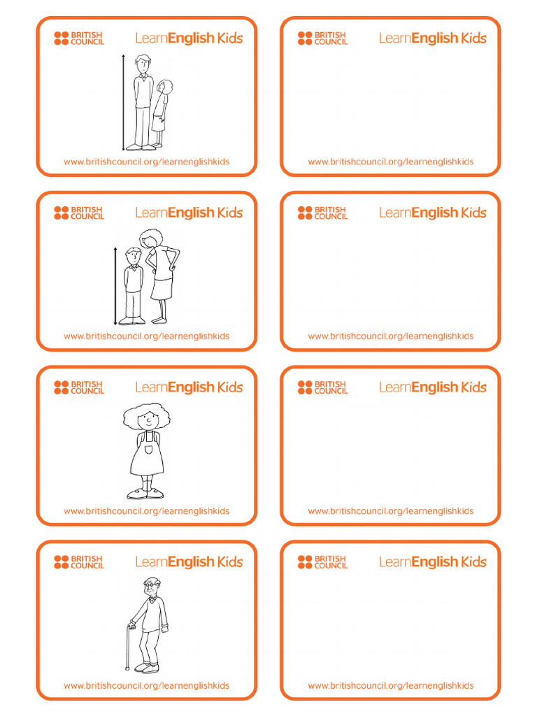 Flashcards Describing Set 1 BW | PDF