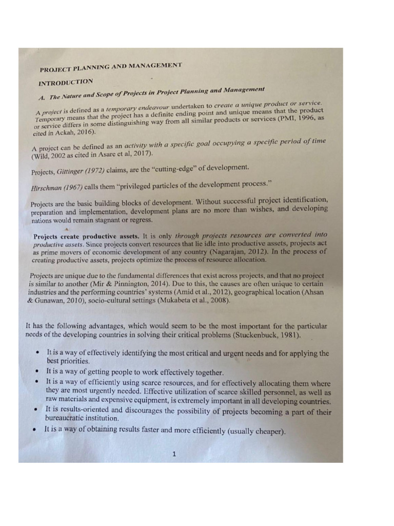 Project Planning and Management | PDF