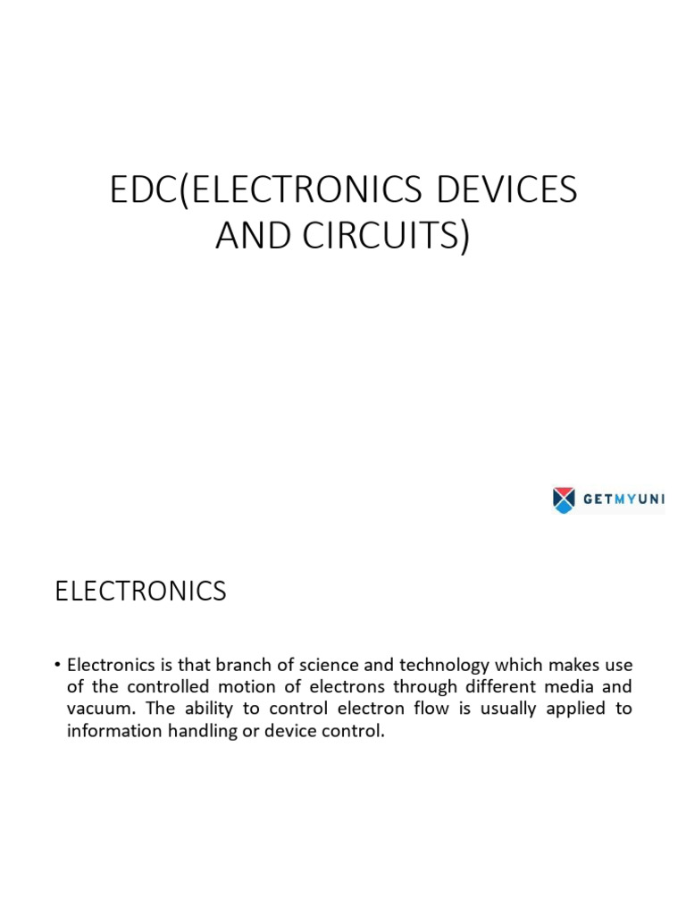 Electronics Devices and Circuits Overview | PDF | P–N Junction | Doping (Semiconductor)
