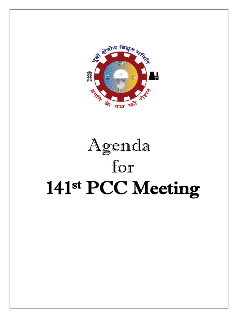141 PCC Agenda | PDF | Electrical Grid | Electric Power Transmission