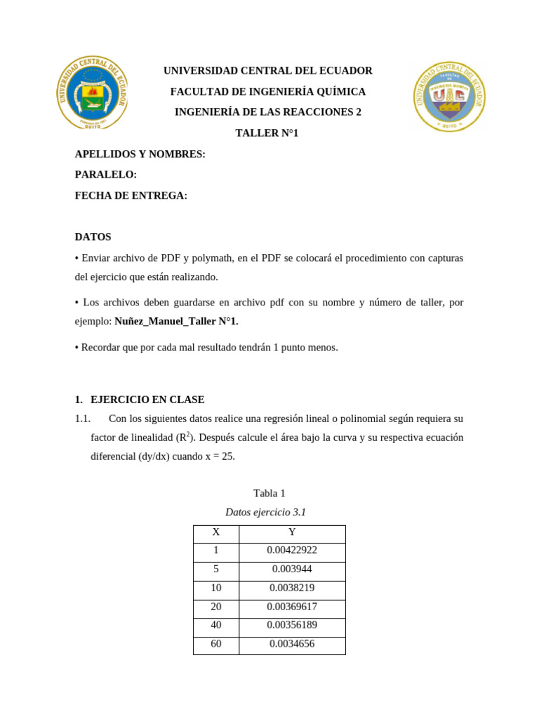 Taller 1 - Polymath | PDF | Gases | Física