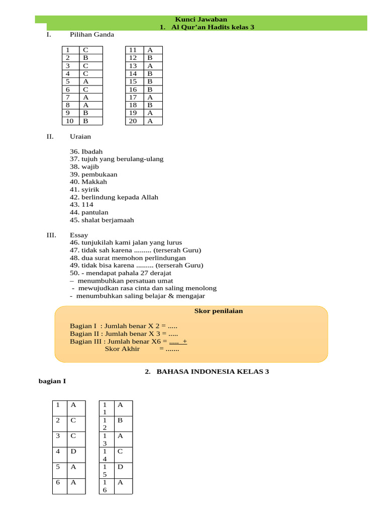 Kunci Jawaban_Kelas 3_www.navidik.com | PDF