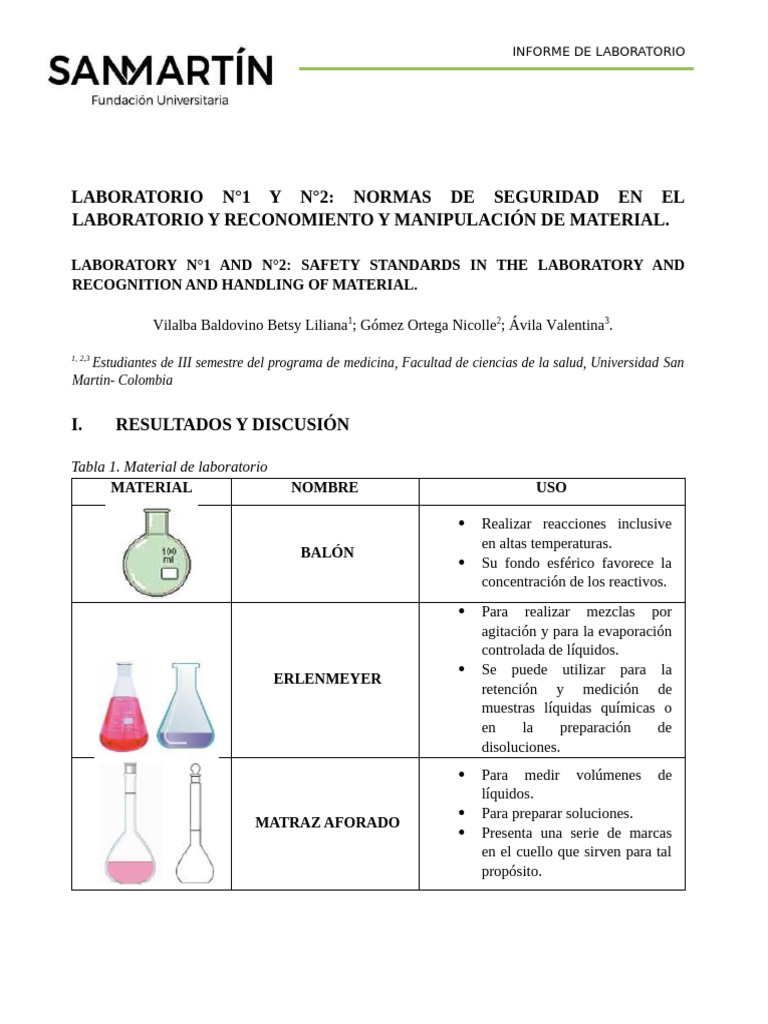 Bioqca g2b - Mesa#1 Grupo 1 | PDF | Laboratorios
