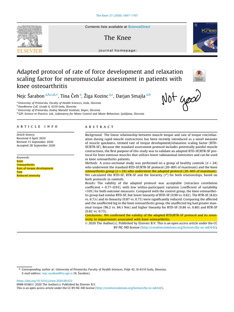 Sarabon 2020 Adapted Protocol of Rate of Force D | PDF | Effect Size ...