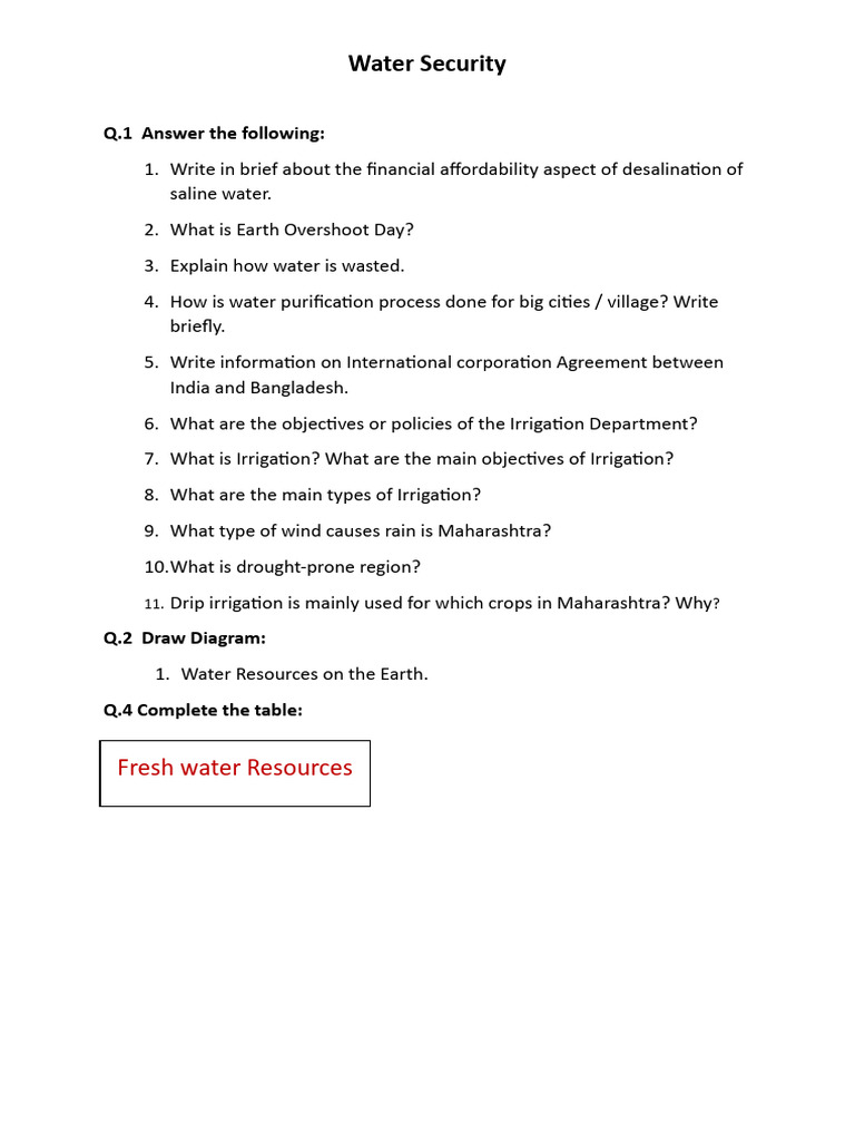 Water Security | PDF