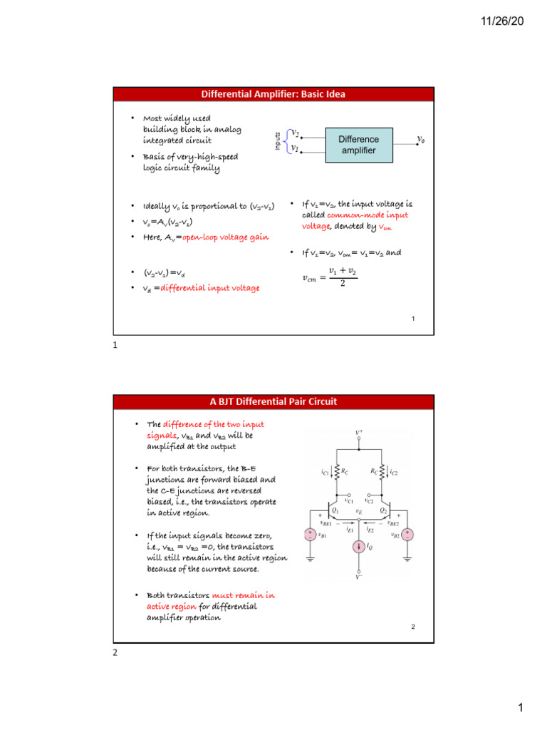 Unit 9 Slides Handout | PDF | Amplifier | Transistor