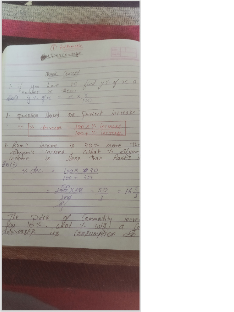 Percentage Notes | PDF