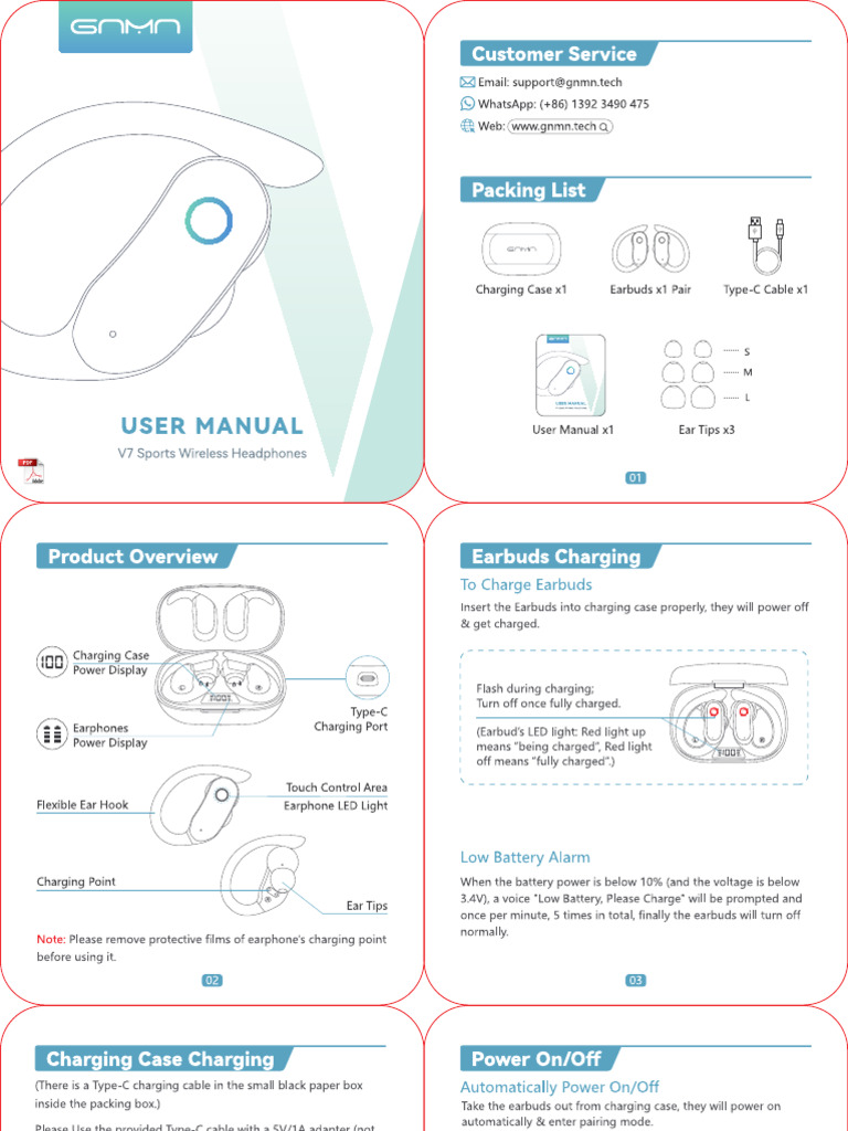 GNMN V7 Headphones | PDF