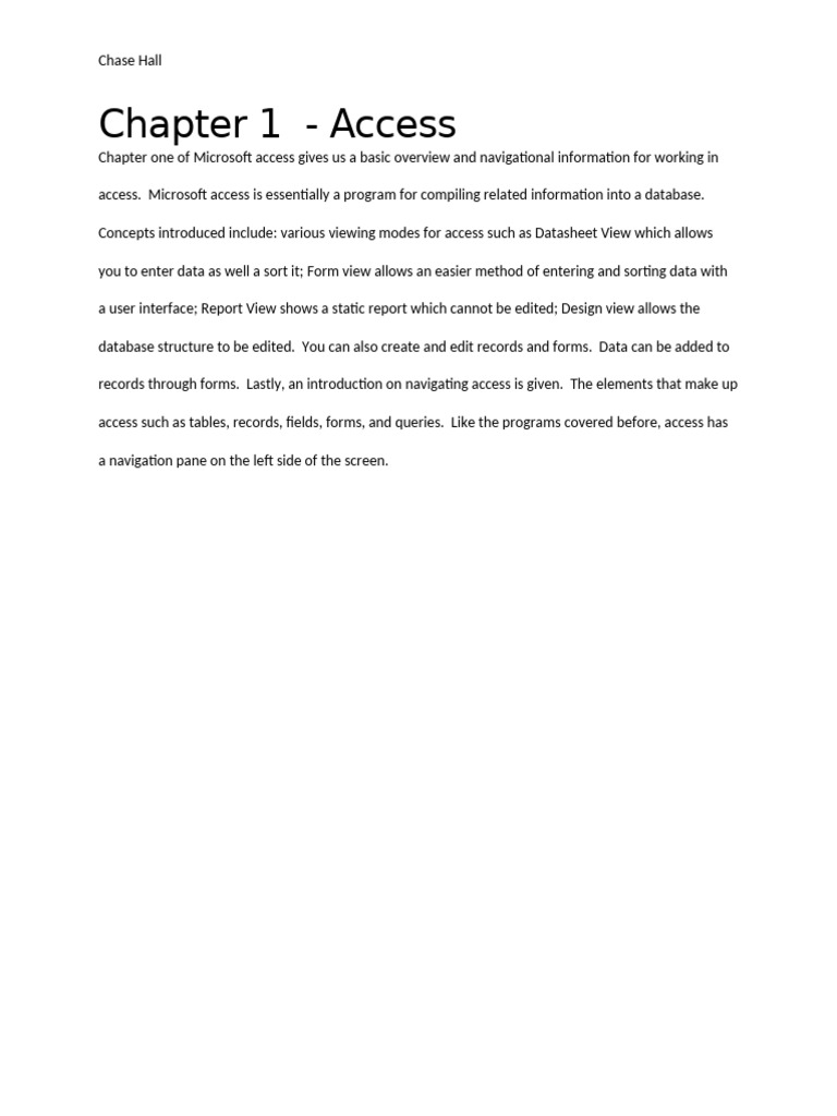 Access Chapter 1 | PDF