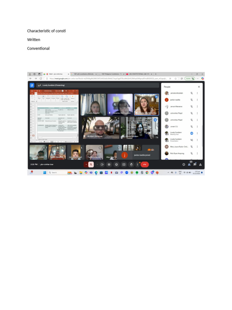 Consti 2 1st Day of Discussion | PDF