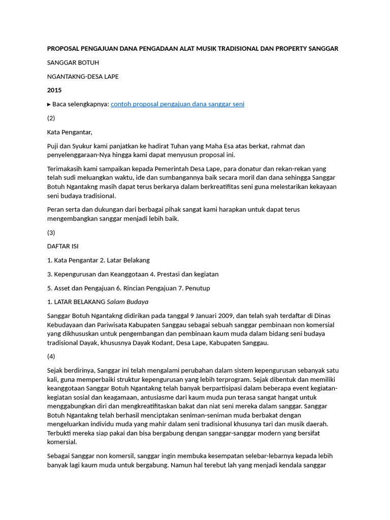 Proposal Pengajuan | PDF