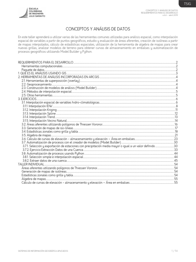 TSIG_Taller7_v6_6 | PDF | Sistema de información geográfica | Informática